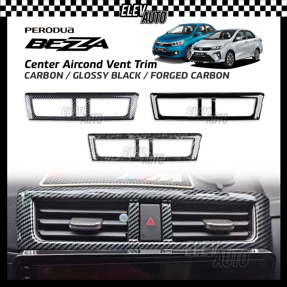 Perodua Bezza Center Aircond Vent Trim Carbon Fiber Black Interior ...
