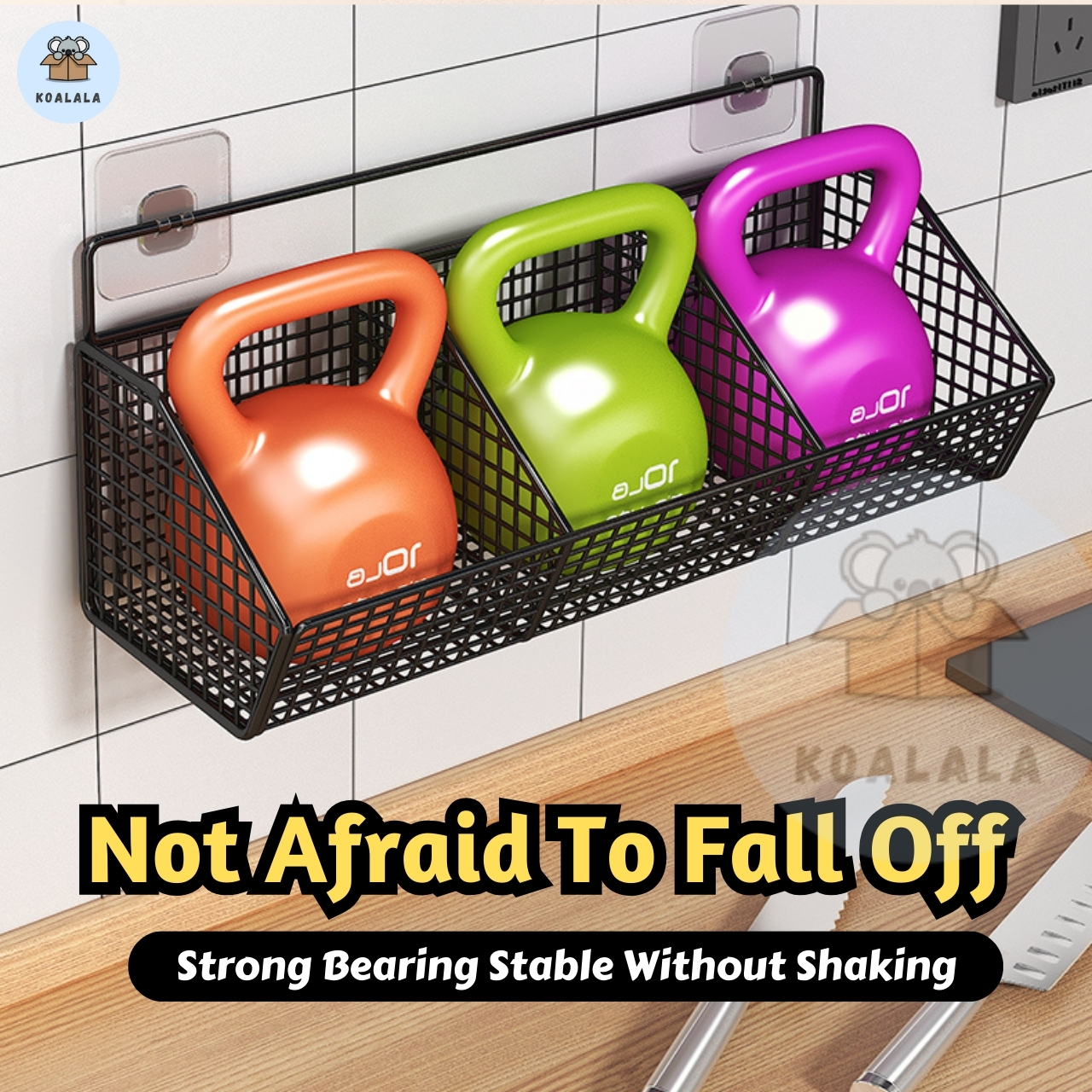 1/2/3 Grid Wall Mounted Onion Storage Basket Bekas Bawang Rack ...
