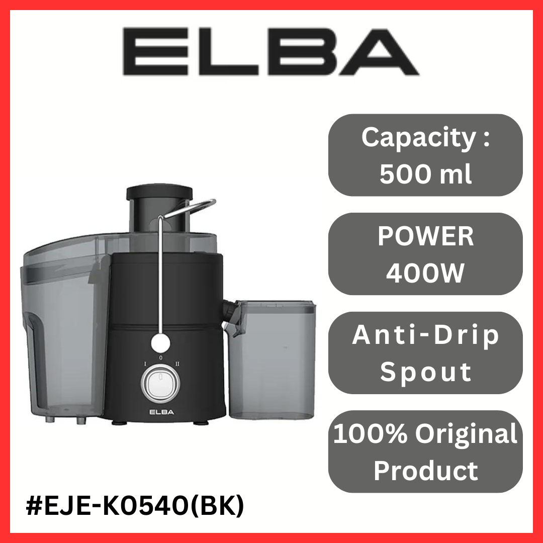 ELBA JUICER JUICE EXTRACTOR EJE-K0540(BK) 400W 500ML, MESIN BUAH JUICE ...