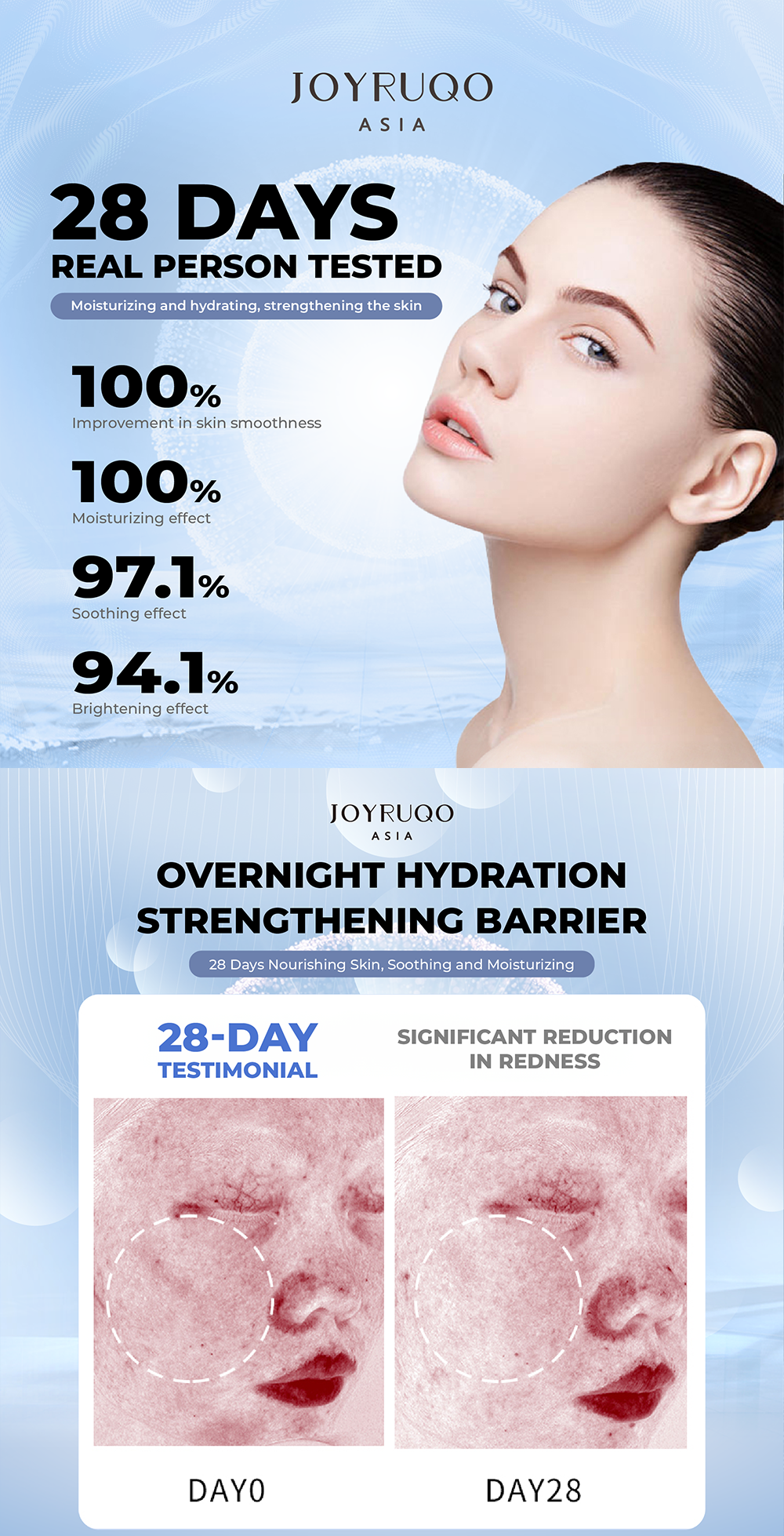 JOYRUQO Sodium Hyaluronate Soothing and Penetrating Essence (30 Pcs) 娇润 ...