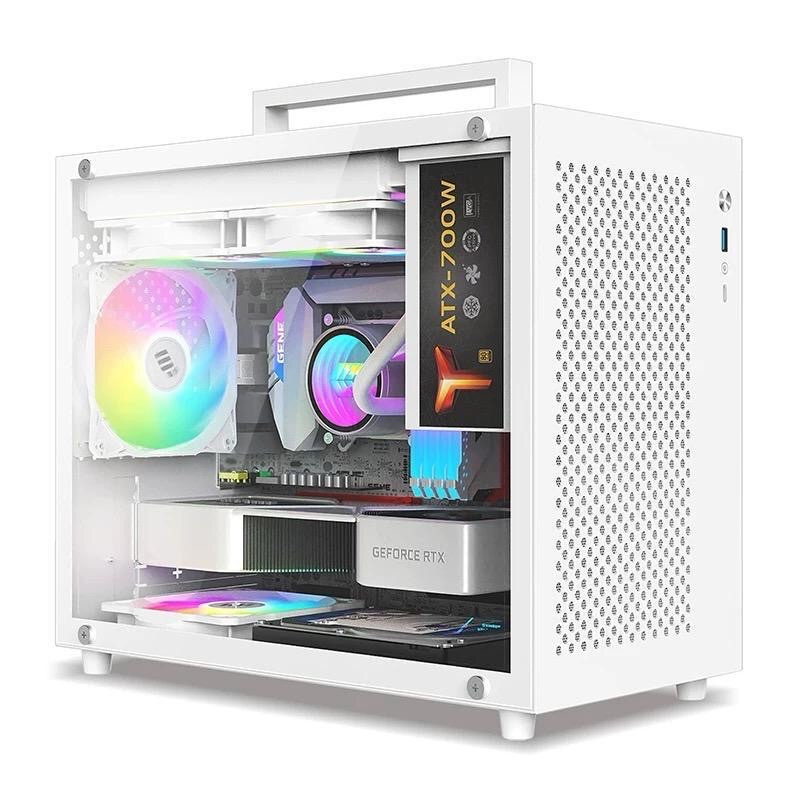 METALFISH S9 Computer Case Gaming PC Chassis Support MATX/ITX 24.5*24 ...