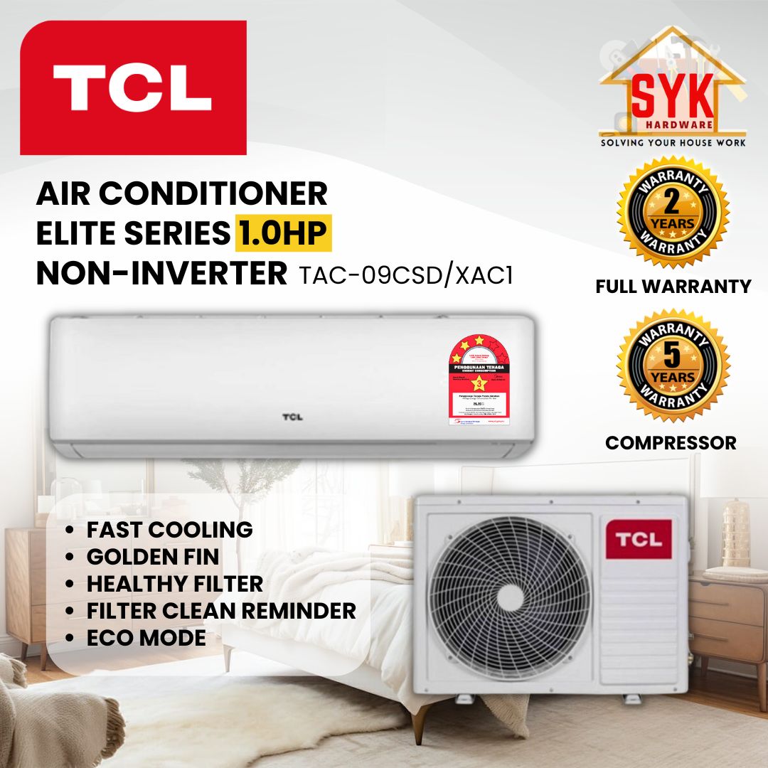 SYK TCL Aircond Inverter Non Air cond 1Hp Elite TAC-09CSD/XA81I TAC ...