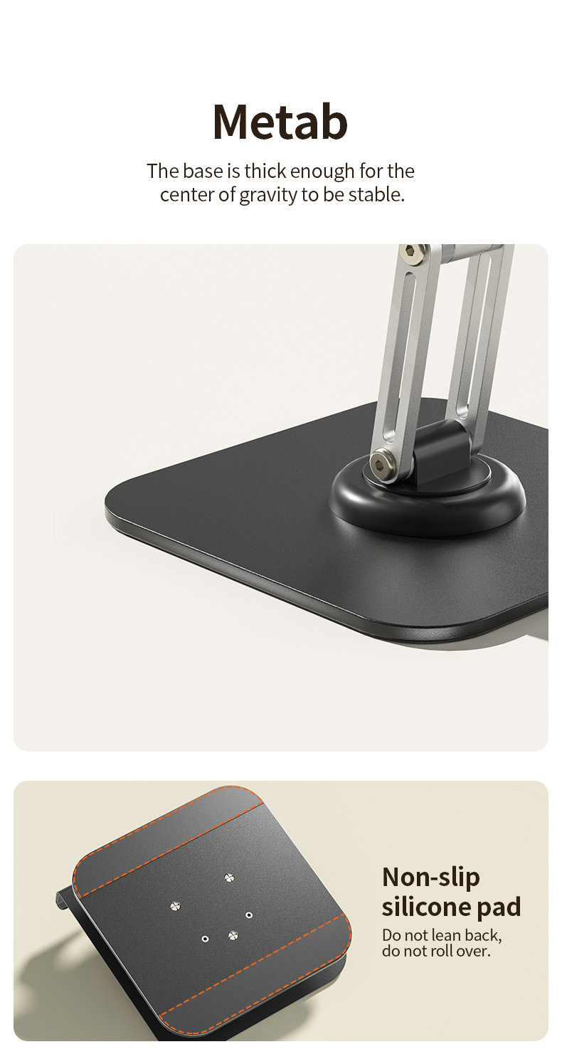 the Aryl™ Adjustable Steel Tablet Stand Holder with 360° Rotating Base ...