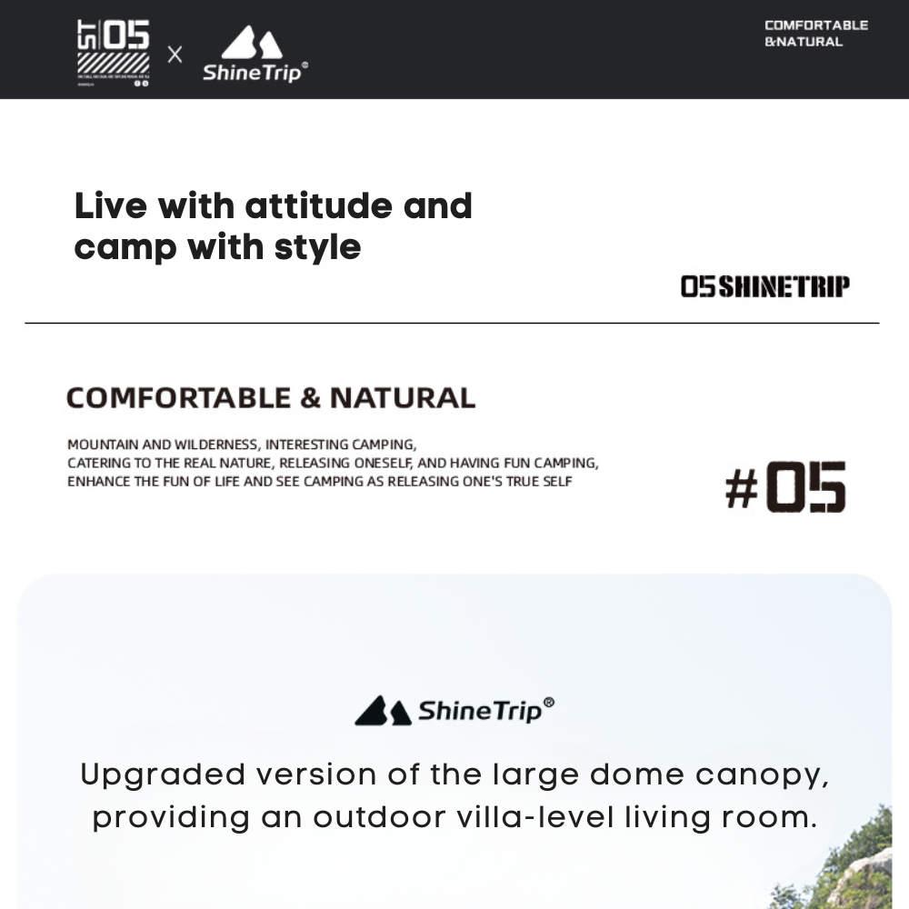 SHINETRIP 05 Series Outdoor Dome Shelter Dome Canopy | Shopee Malaysia