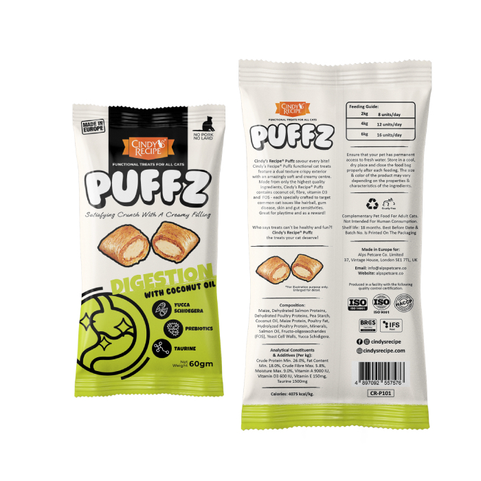 Cindy's Recipe Puffz Cat Treats Assorted (60g) | Shopee Malaysia