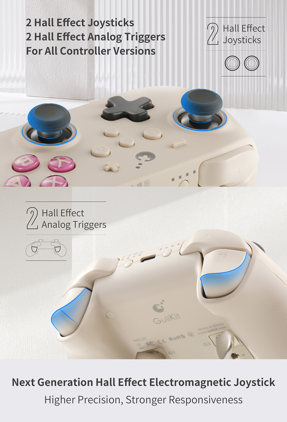 Gulikit KK3 PRO Controller, Kingkong 3 Controller, Nintendo Switch ...