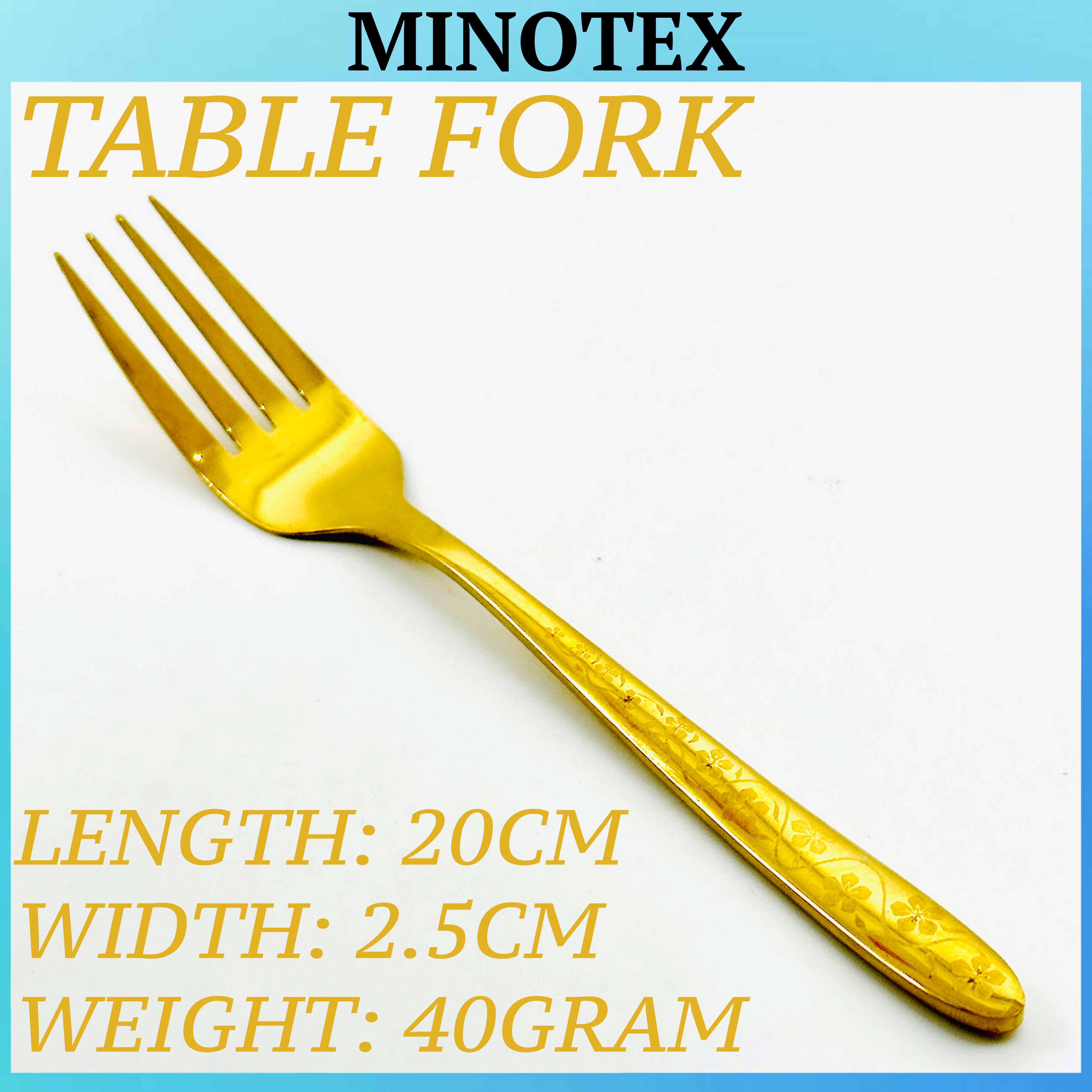 Minotex Gold Flower Stainless Steel Cutlery Set (Table Spoon Table Fork ...