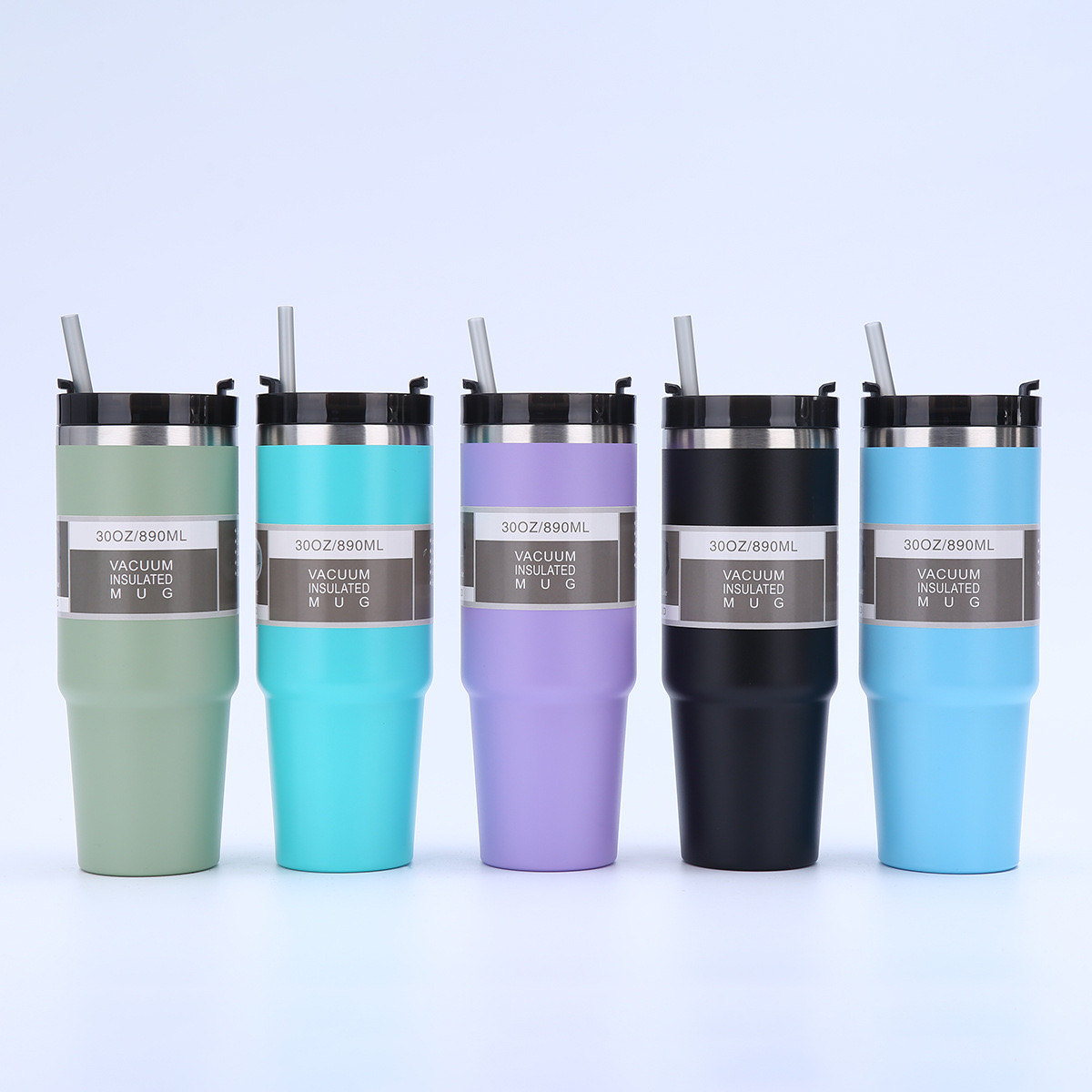 [FREE STRAW] Thermos Tumble Bottle & Cup with Straw Macaron Insulated ...