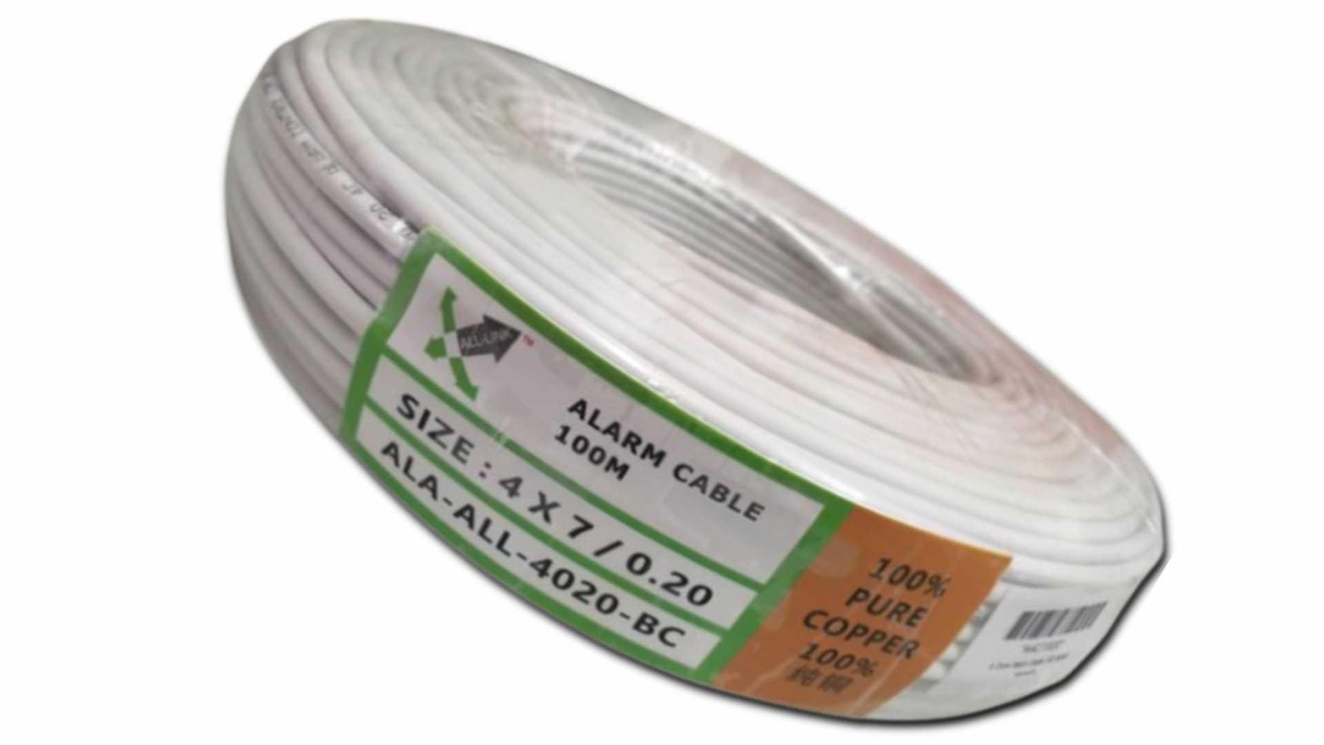 Home Alarm 4 Core Wire Cable 4x7 / 0.20 Thick 100m 100 Meter 100% Pure ...