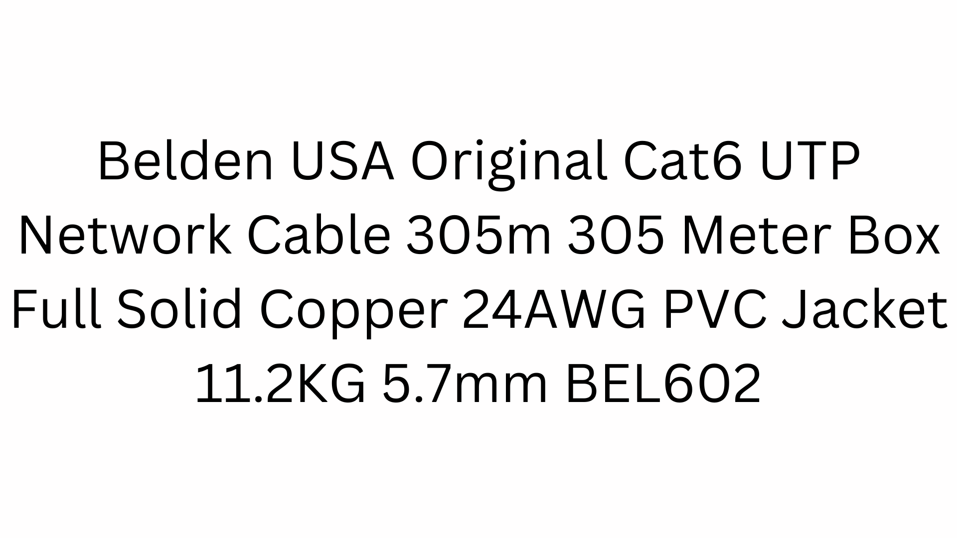 Belden USA Original Cat6 UTP Network Cable 305m 305 Meter Box Full ...