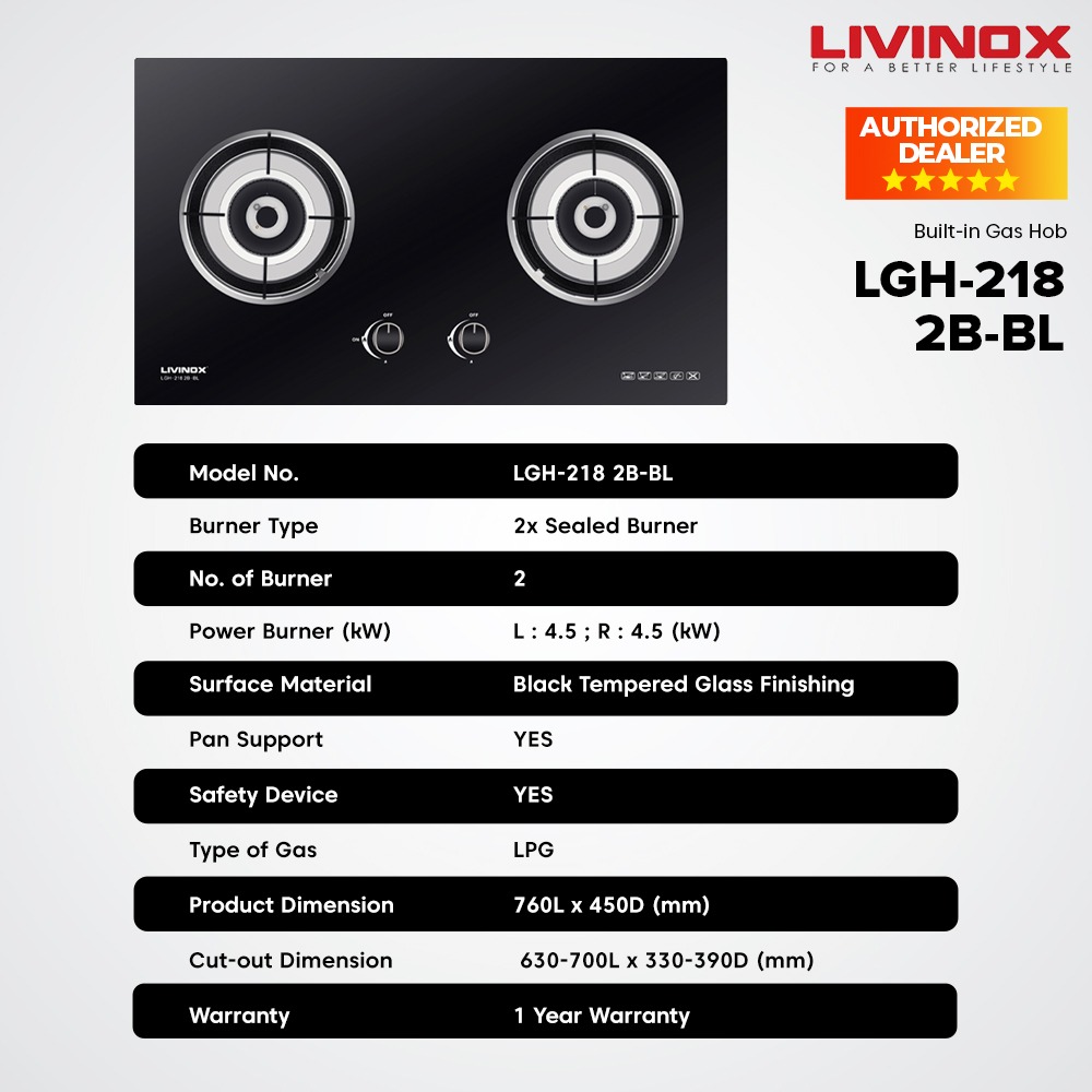 LIVINOX Slanted Hood 1400 Suction Power LCH-STONE-90BL / LCH-ROCK-90BL With Recycle System Built ...