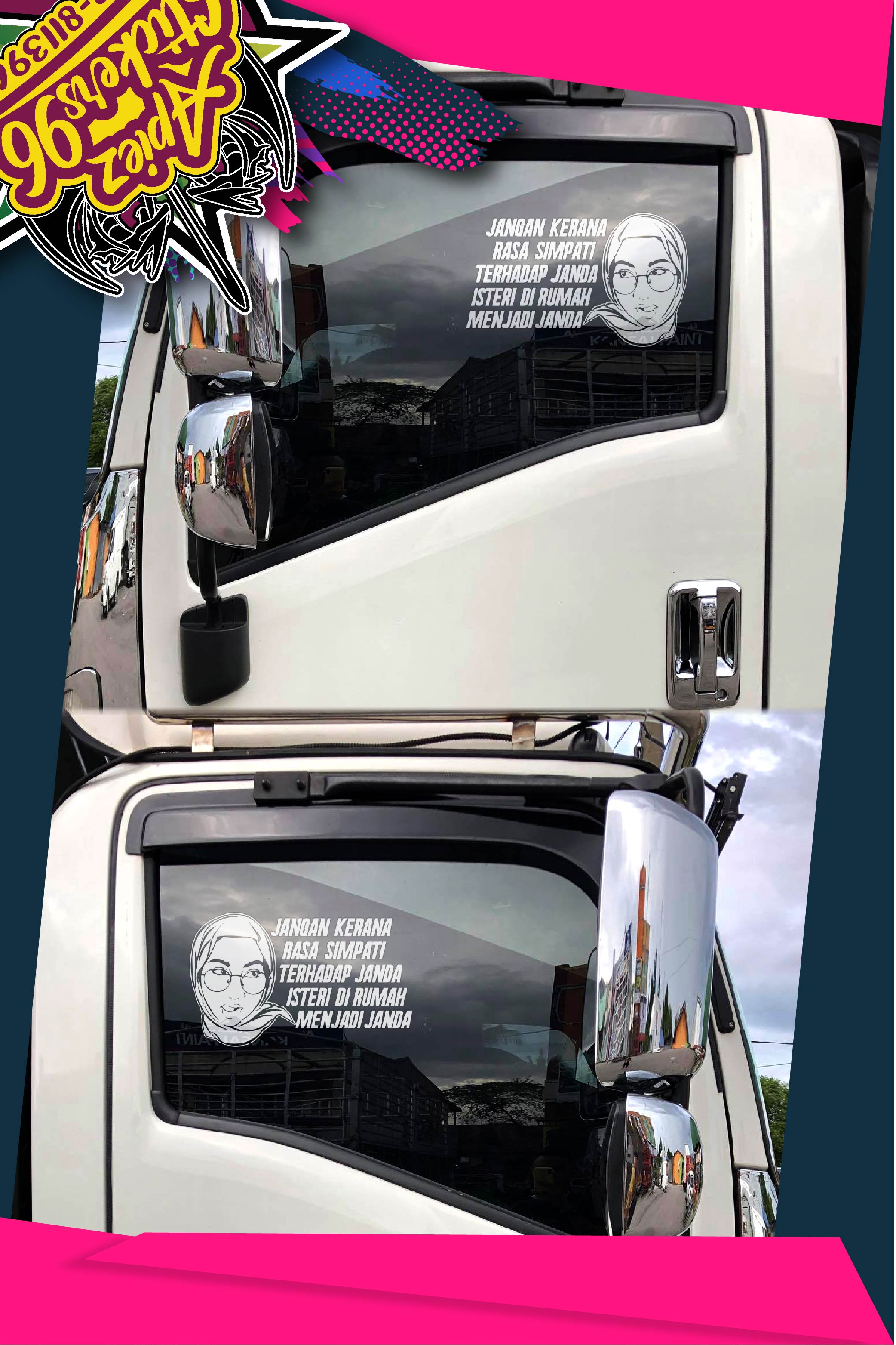 Sticker Jangan kerana simpati Terhadap Janda / Stiker Kenderaan ...