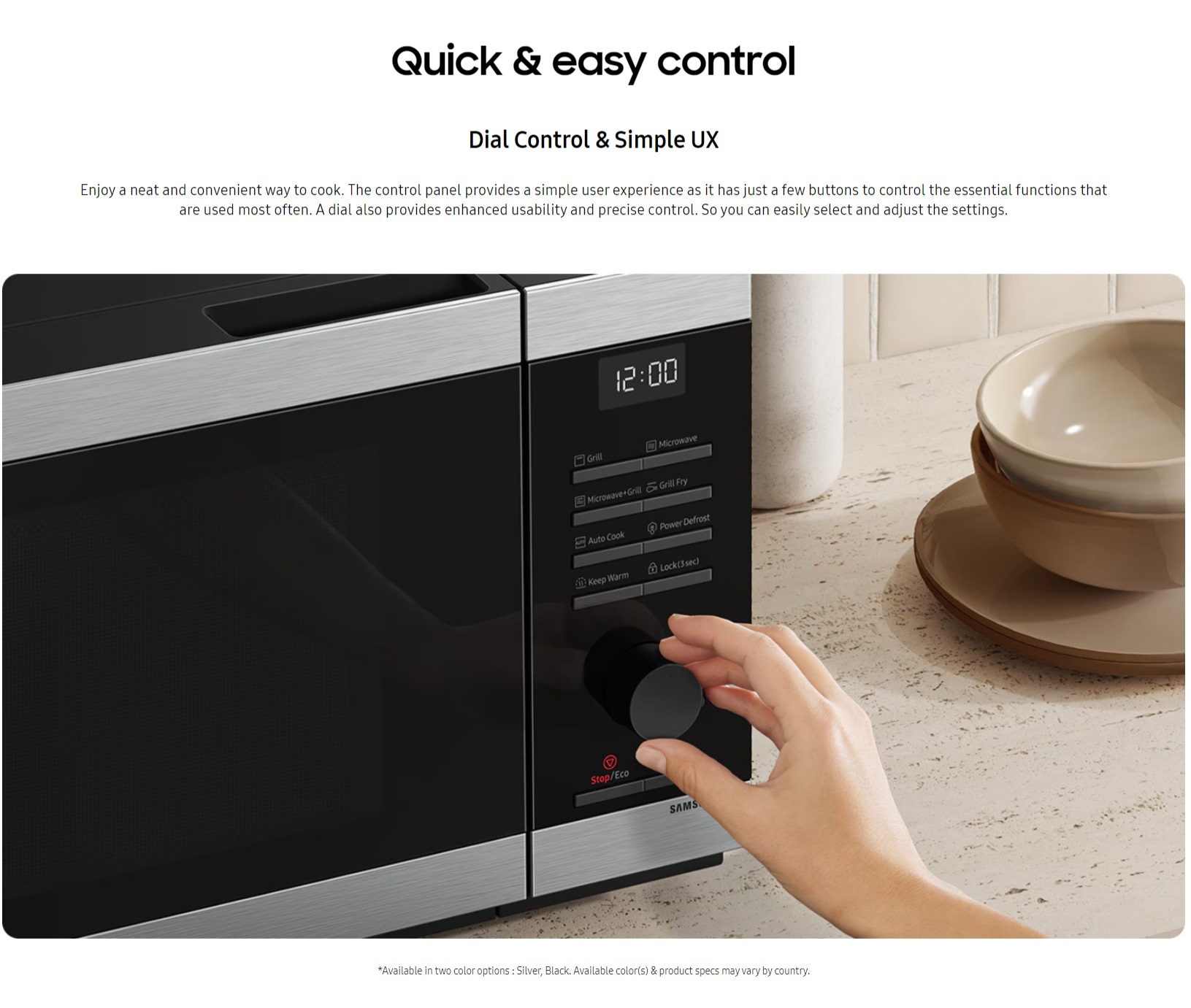Samsung 32L Solo Microwave Oven with Auto Cook | MS32DG4504AGSM ...