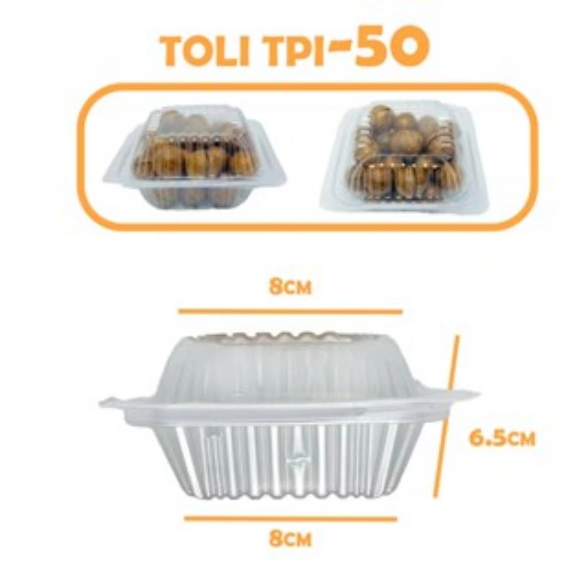 Toli TPI-50 Burger Box/ Bekas Burger / Disposable Plastic Food Box ...
