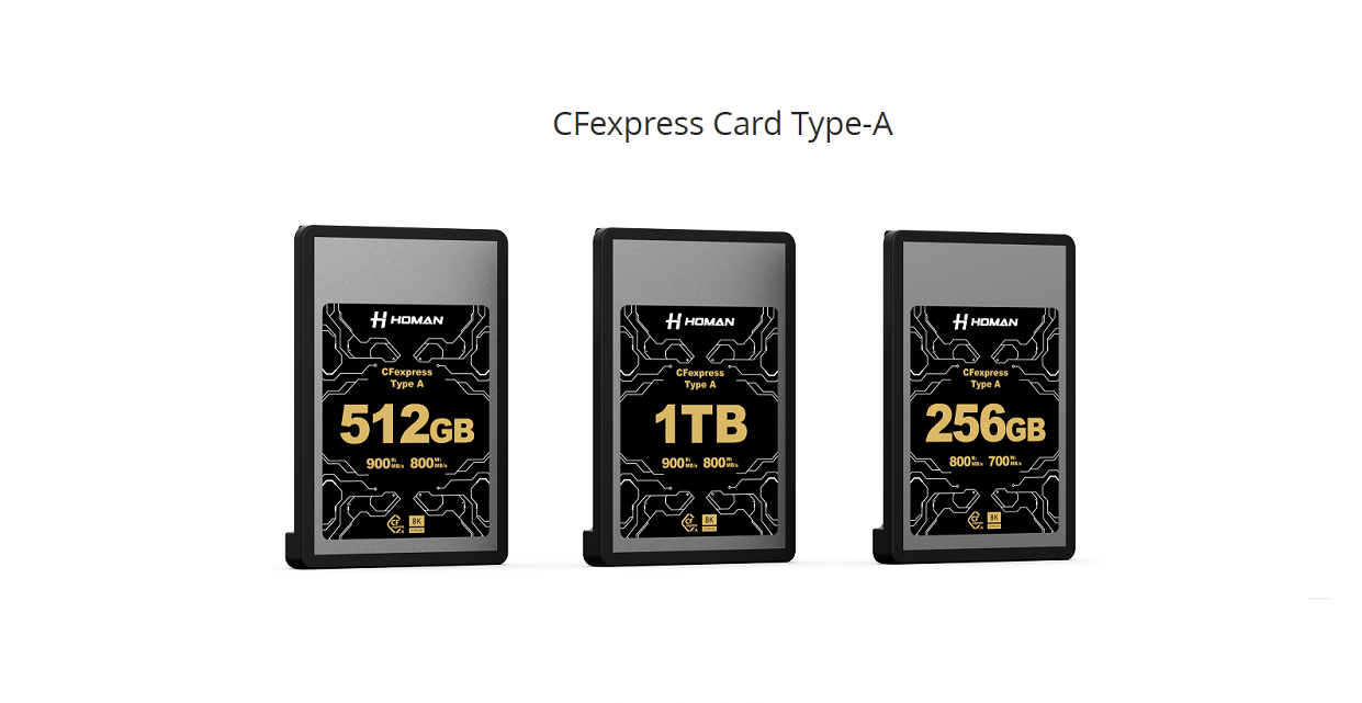 HOMAN CFEXPRESS CARD TYPE-A MEMORY CARD FOR FULL HD, 8K+ AND ROW VIDEO ...