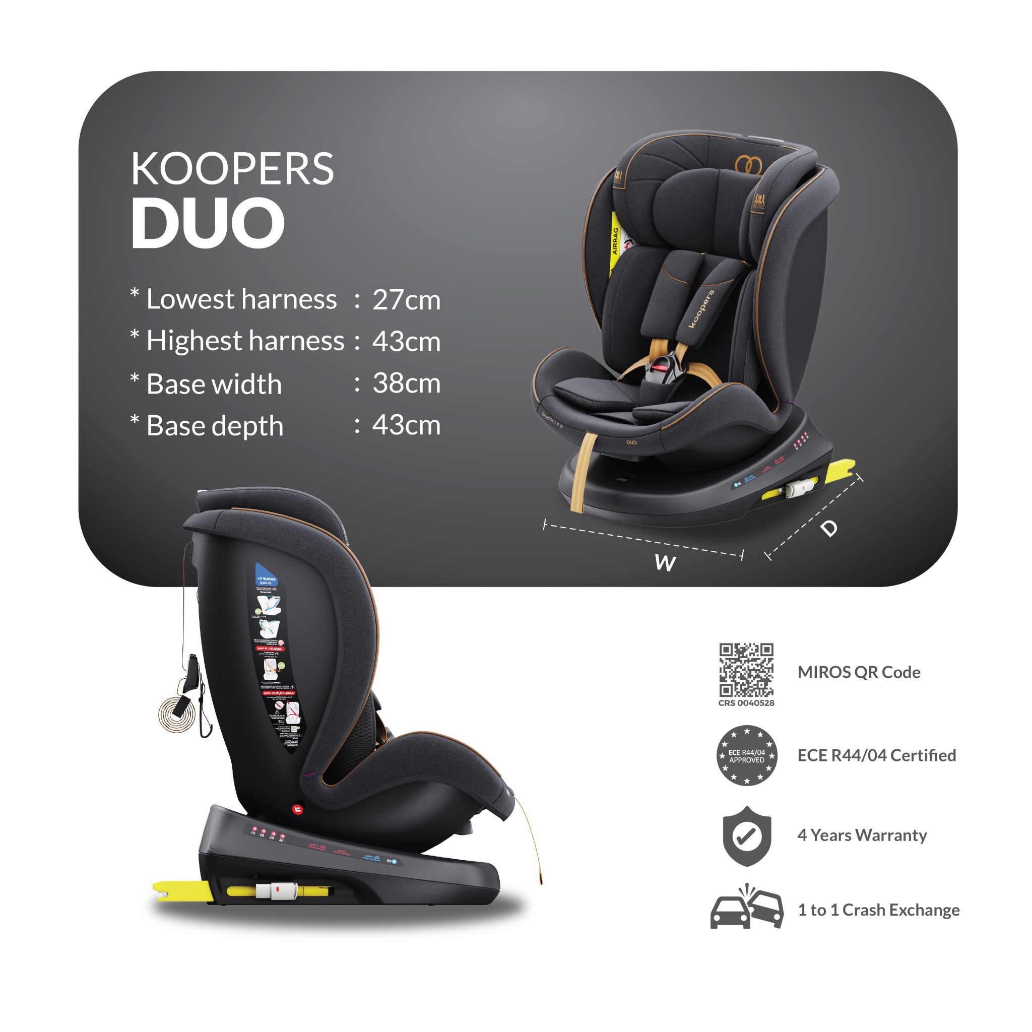 Koopers Duo ISOFIX 360 Baby Car Seat | ECE R44/04 Approved | Shopee Malaysia