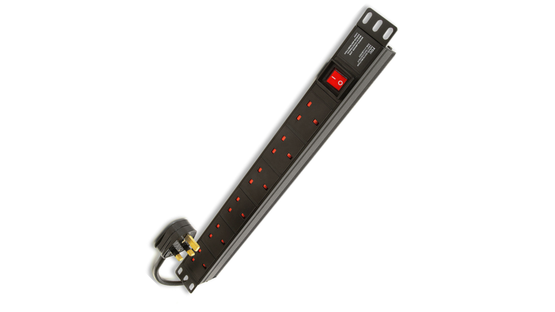 PDU Solid 6 Gang 19" 19 inch Server Rack Mount Power Distribution Unit ...