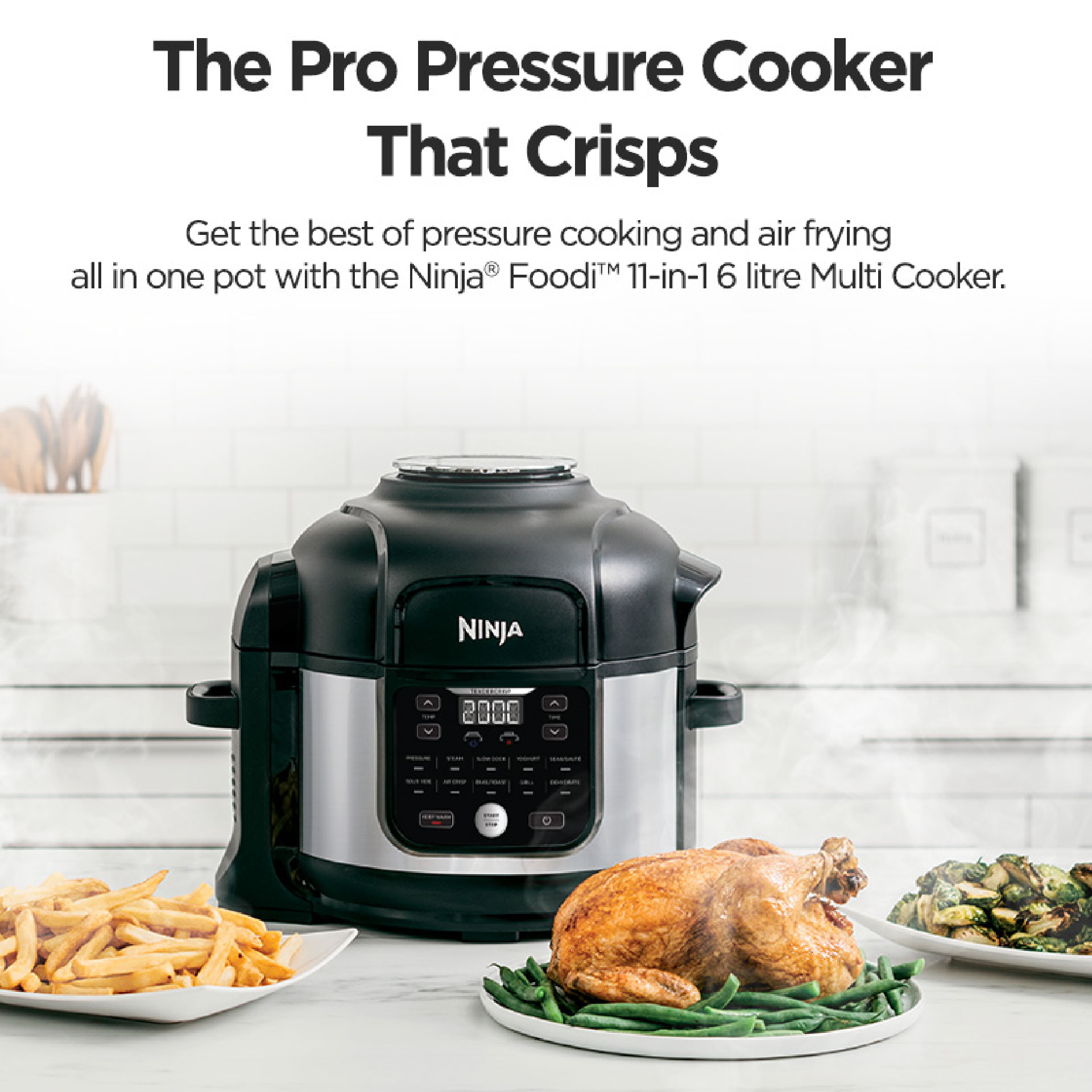 Ninja Foodi 11 in 1 Multi Cooker 6L, Pressure cook, Bake, Roast ...