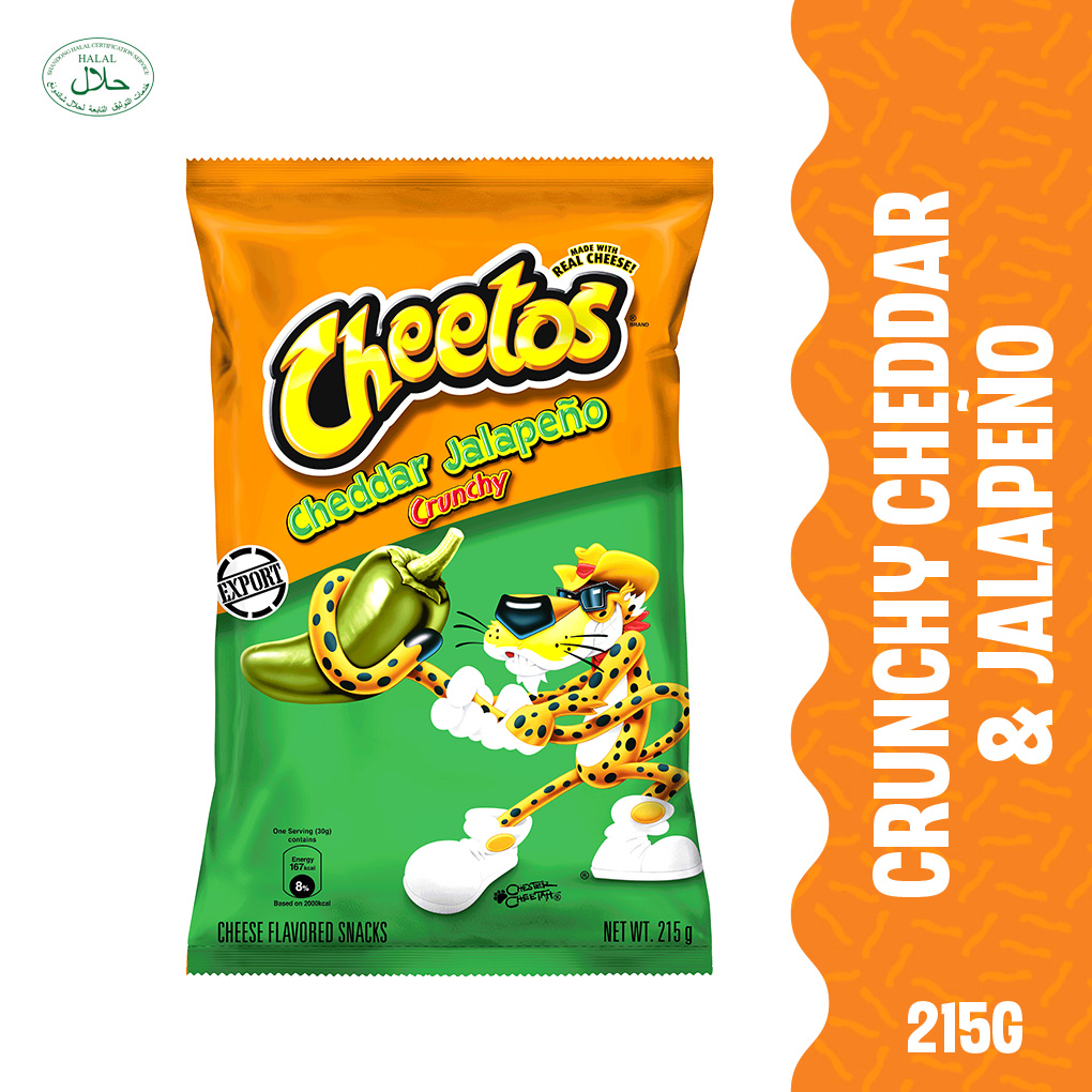 Cheetos Crunchy Cheddar Jalapeno 215g / Cheetos Crunch Perisa Cheddar Jalapeno 215g | Shopee ...