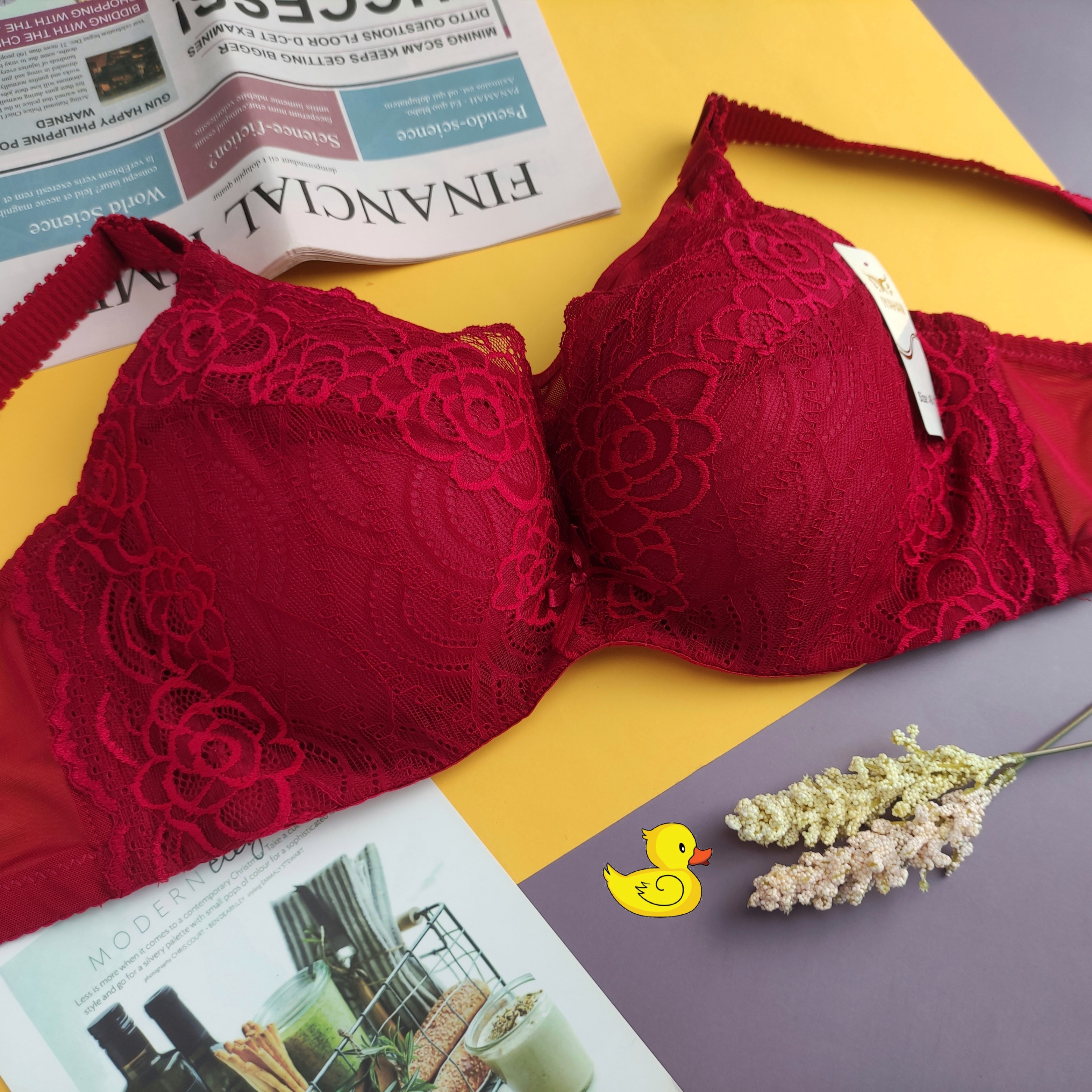 Bra Women Plus Size Lace Full Cup Wired Baju Dalam Wanita Renda Cup ...