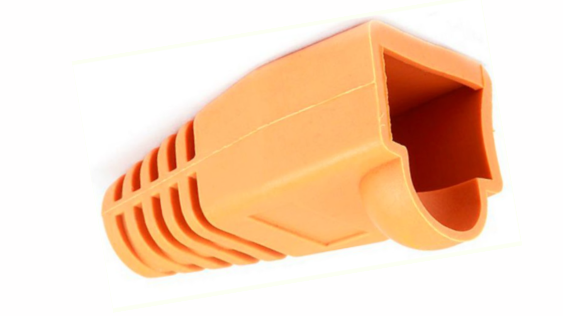 Orange Rubber Boots RJ45 LAN Network Internet Cat5e Cat6 Crystal Plug ...