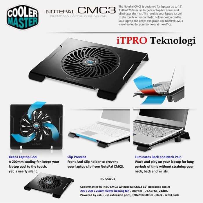 Cooler Master Notepal Series Notebook Laptop Cooler Pad (CM3C,i100,L1,X ...
