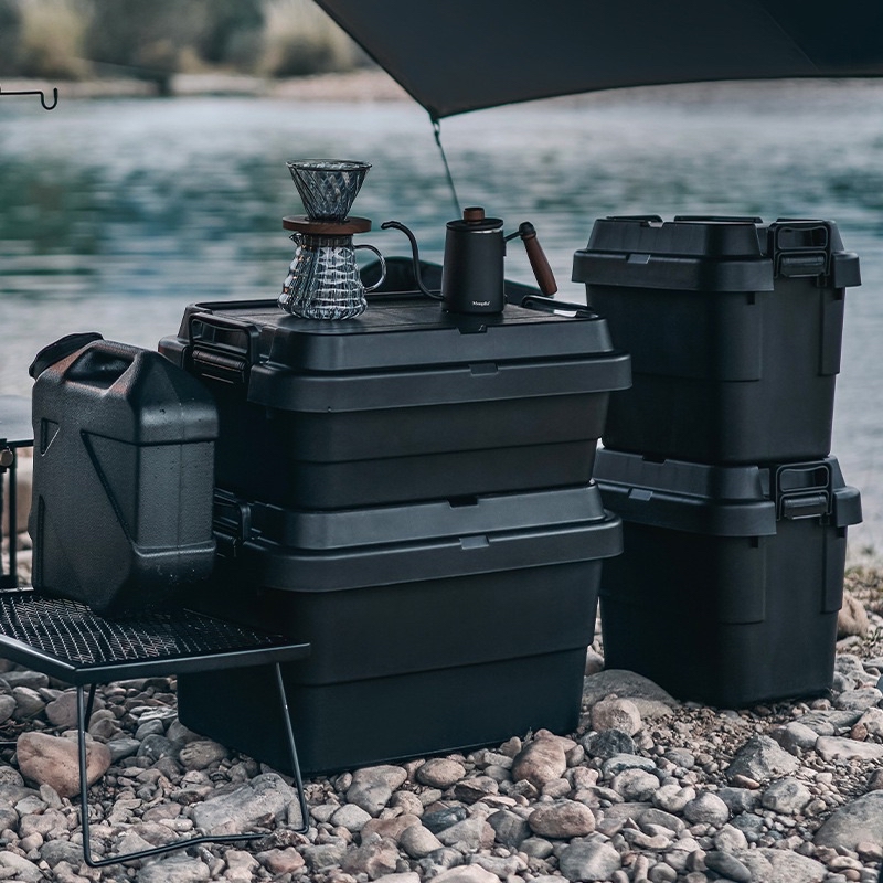 Camping Muji Storage Box 30L 22LHard Casing PP Plastic Stool Table ...