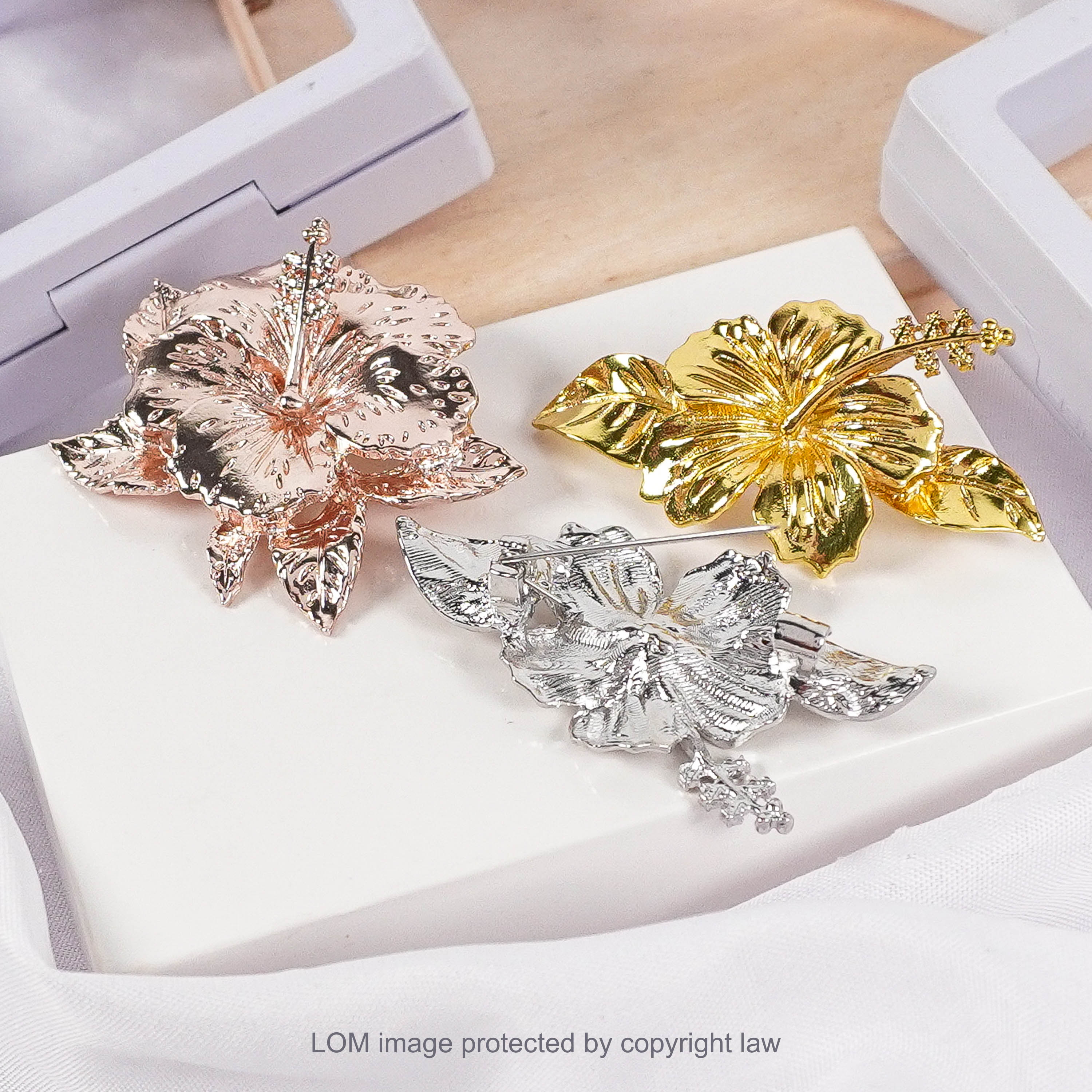 Brooch Bunga Raya Malaysia Pin Tudung Hibiscus Flower Kerongsang ...