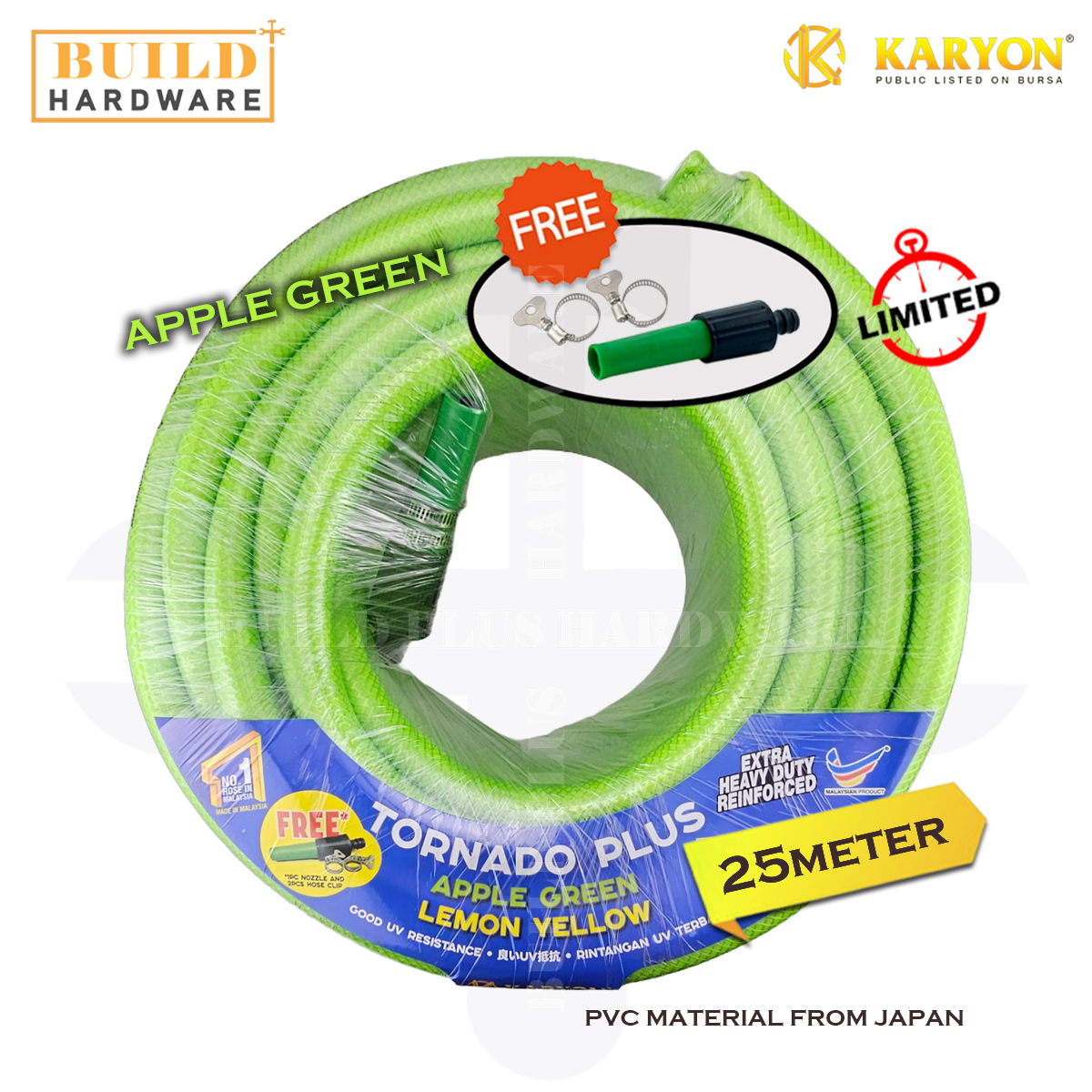 KARYON 5m/10m/15m/20m/30m 2.5mm Reinforced PVC Flexible Garden Hose ...