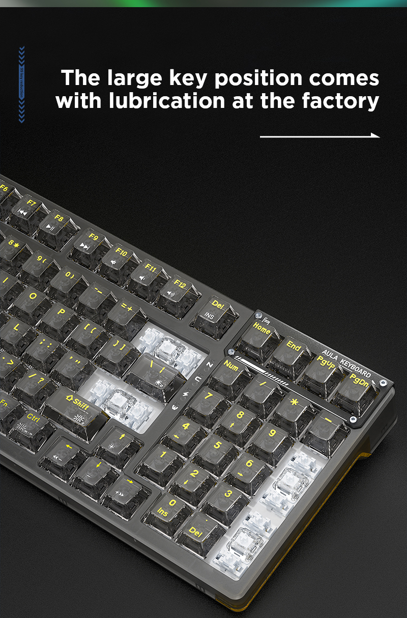 AULA F98 Wireless Mechanical Keyboard Gaming Hotswap Gasket Mount ...