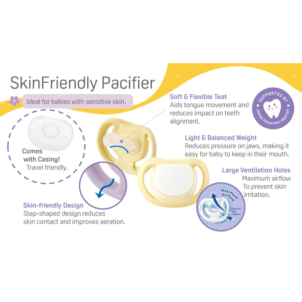 PIGEON Soother Pacifier Silicone [0-3m/ 3-6m/ 6-18m] Puting Kosong ...