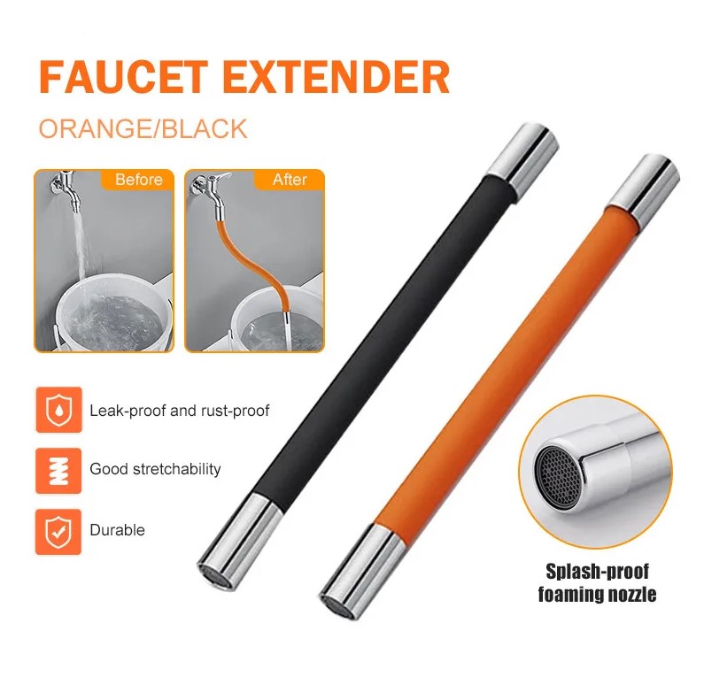 Faucet Extension Extender Rotating Water Tap Extension Pipe Kitchen ...