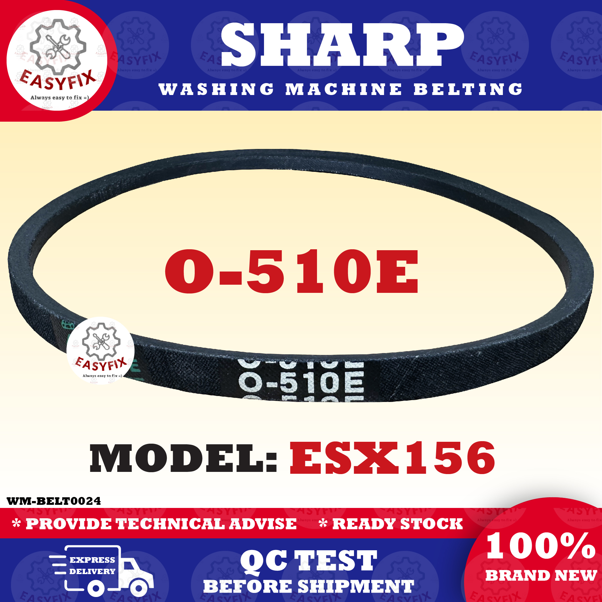 ESX156 O-510E SHARP WASHING BELTING GEARBOX BELTING BELT O-510 O 510E ...