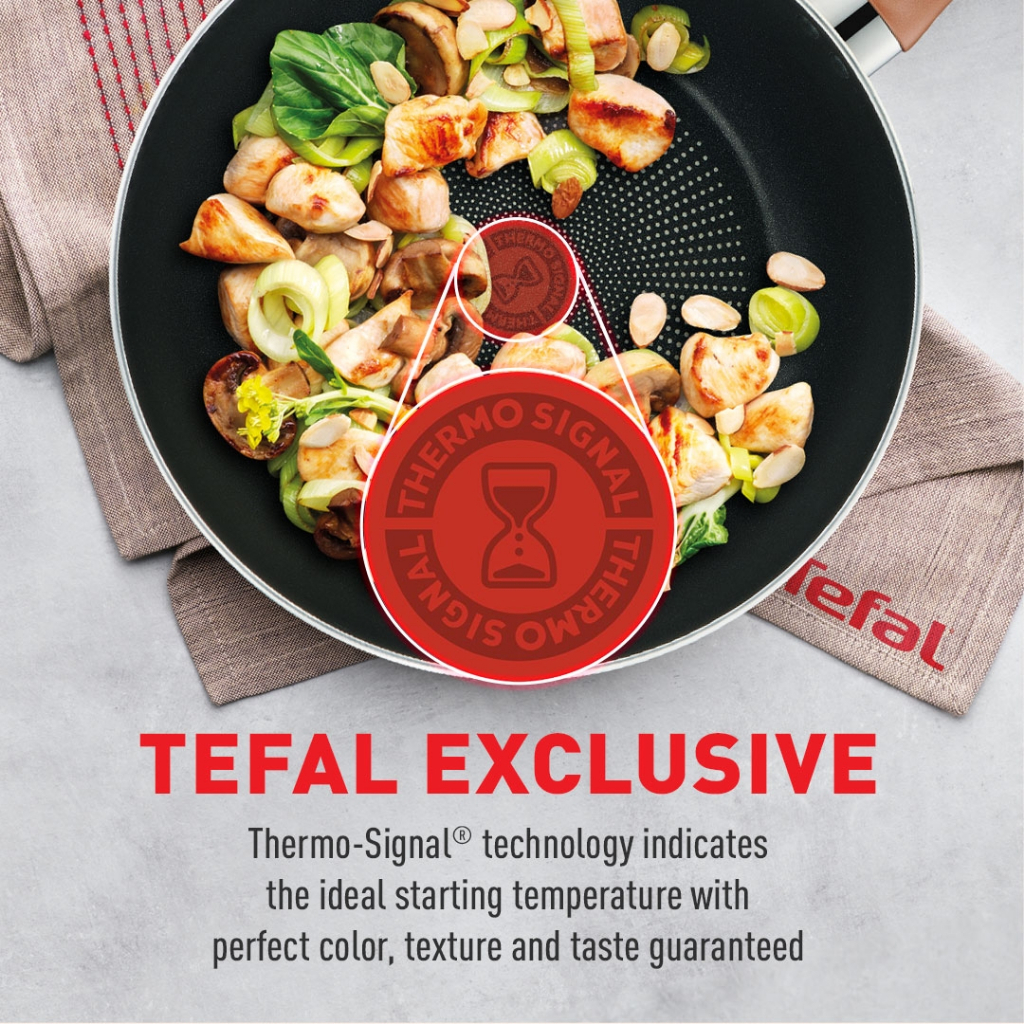 Tefal Cook & Shine Induction Wokpan 28cm IH | G80819 (Non Stick Deep Frypan Kuali Besar Deep ...