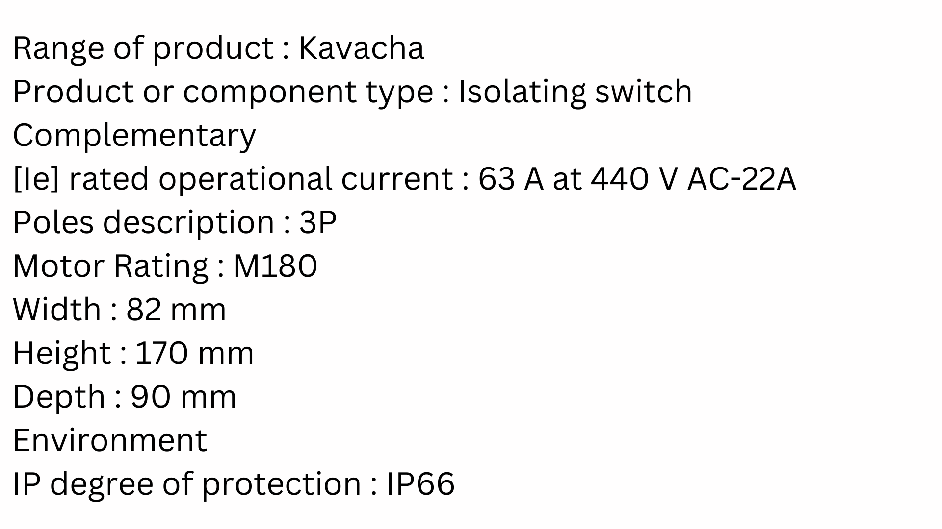 Schneider Electric SIRIM 3 Pole 63A IP66 Outdoor Weatherproof Isolator ...