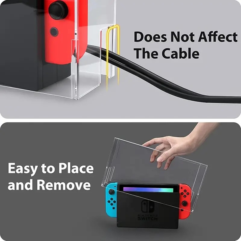 20 Colors Light Dust Cover for Nintendo Switch & Switch OLED Charging Dock Acrylic Host Shell ...