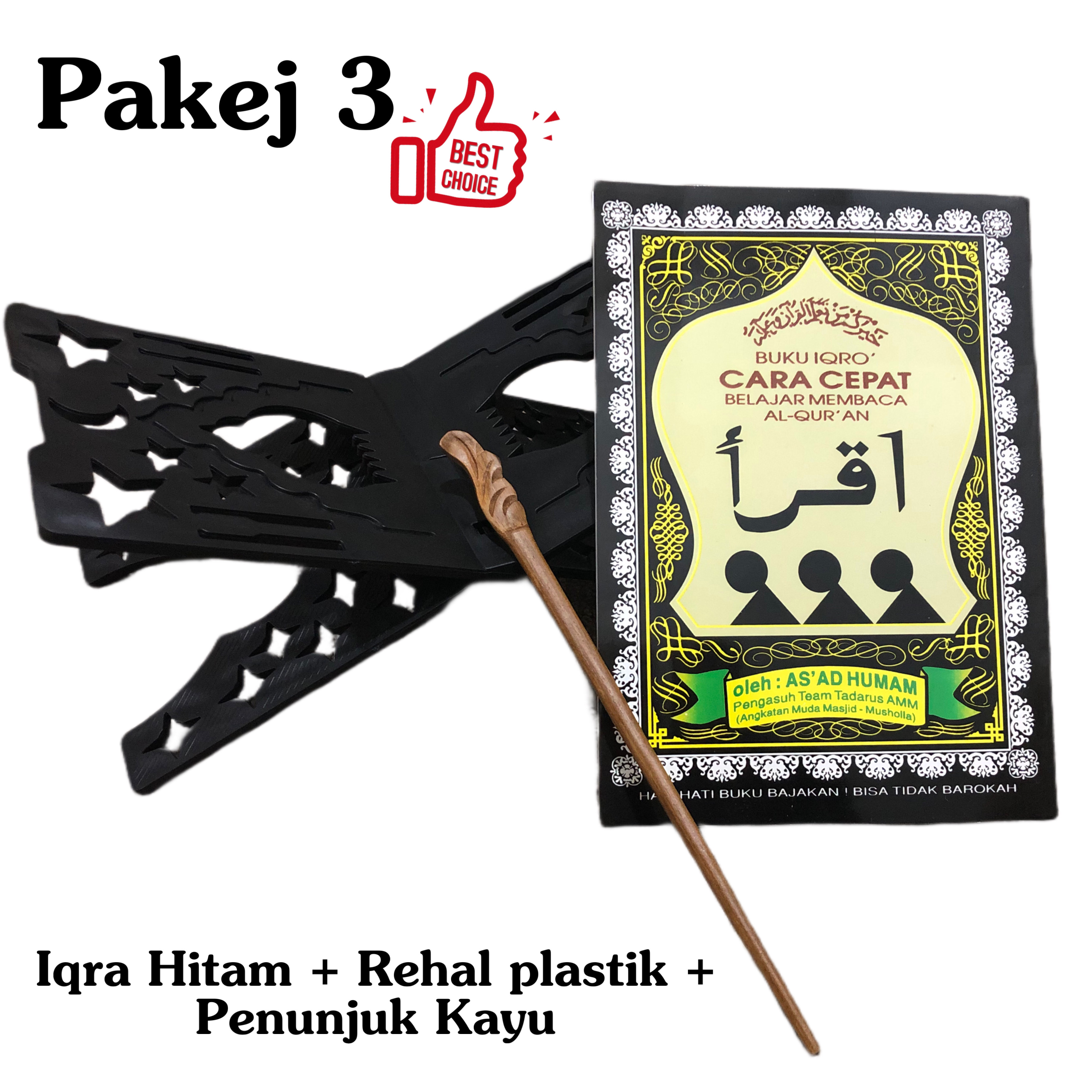 IQRA' HITAM Edisi Lengkap 1-6: Cara Cepat Belajar Membaca Al-Quran ...