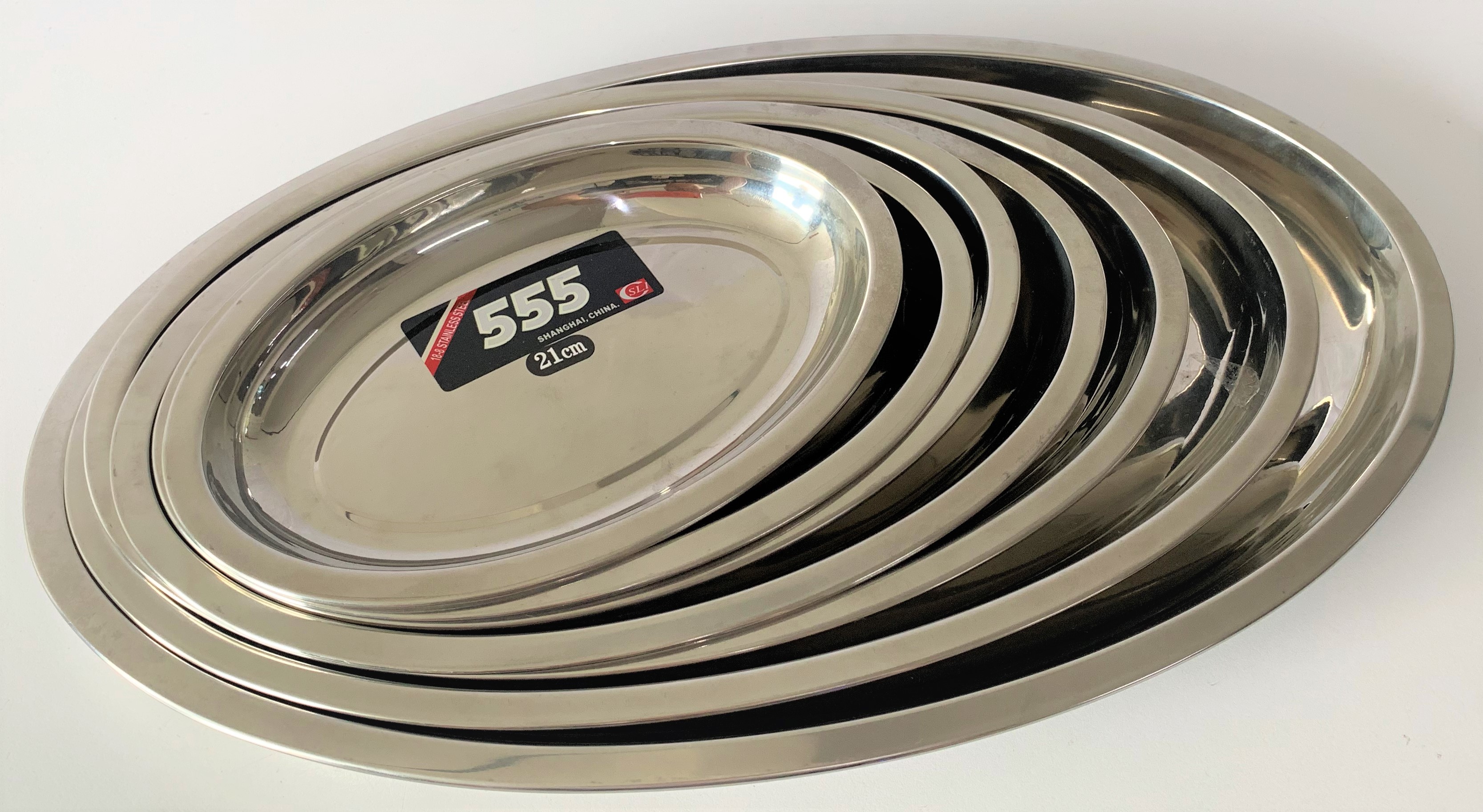 555 BRAND HLH 304 18-8 From 21cm,23cm,25cm,28cm,30cm,35cm & 40cm ...