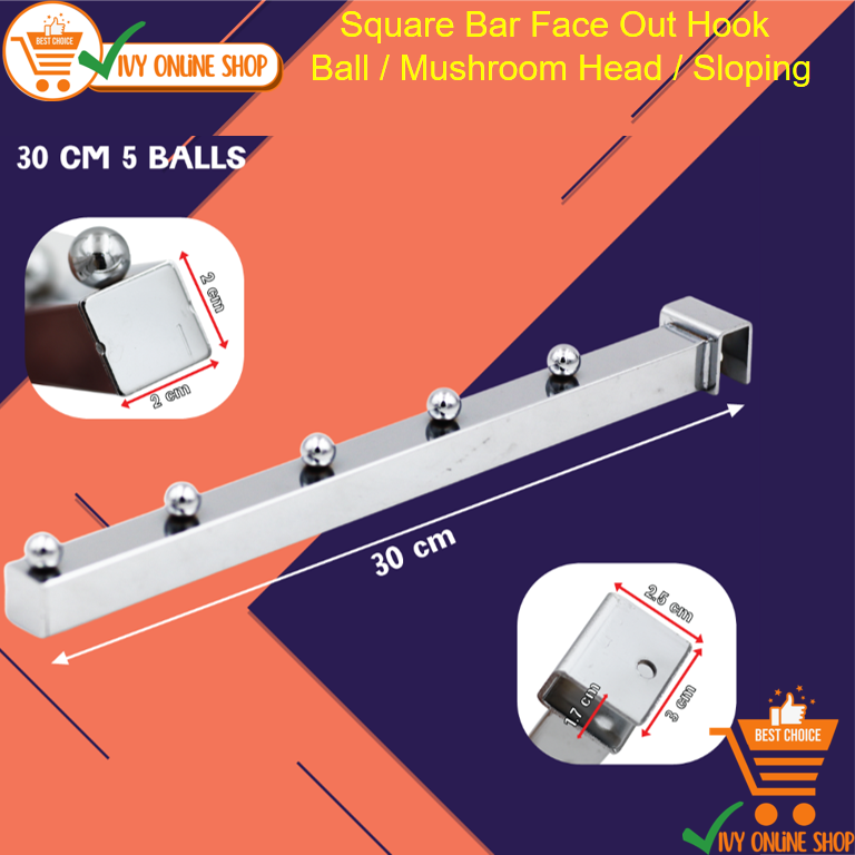 Square Bar Hook Accessories S Waterfall Faceout Hook | Shopee Malaysia