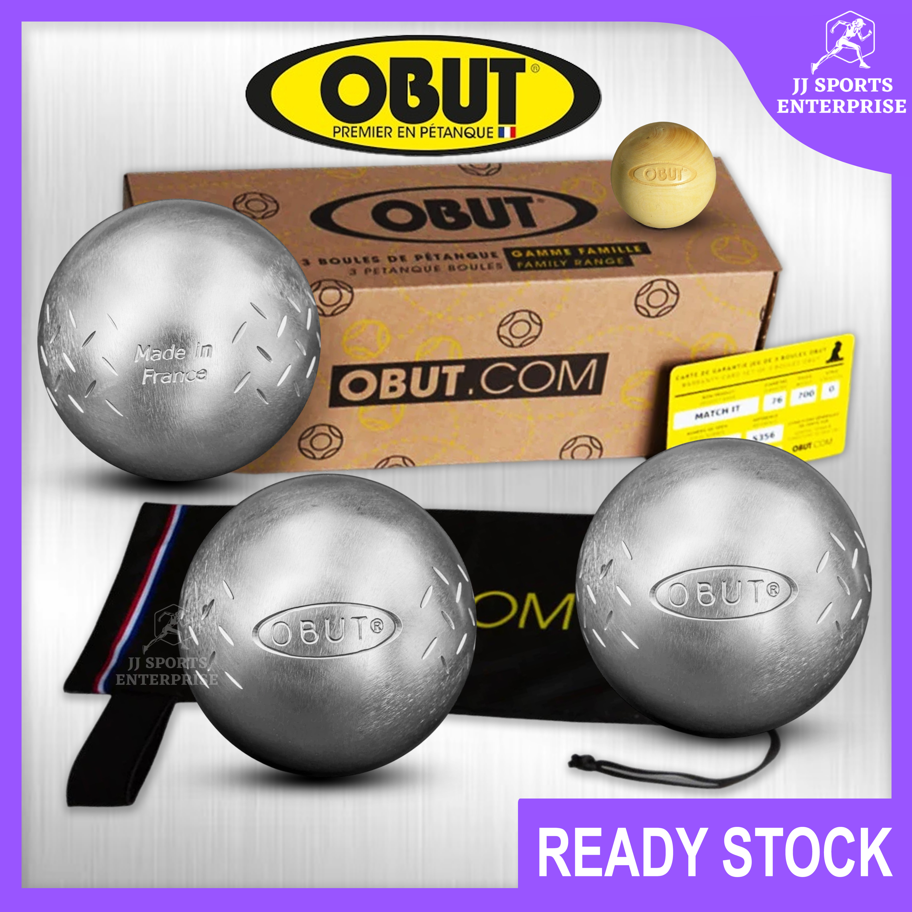 OBUT Petanque Training Boules Chevron Jack Bola Target Pertandingan ...