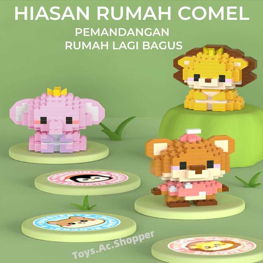 Lele Brother Building Block Nano Bricks Cute Animal design Binatang ...
