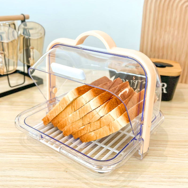 𝗘𝗔𝗦𝗬 𝗔𝗖𝗖𝗘𝗦𝗦 》Portable Double Door Bread Box Cake Pastries Cookies ...