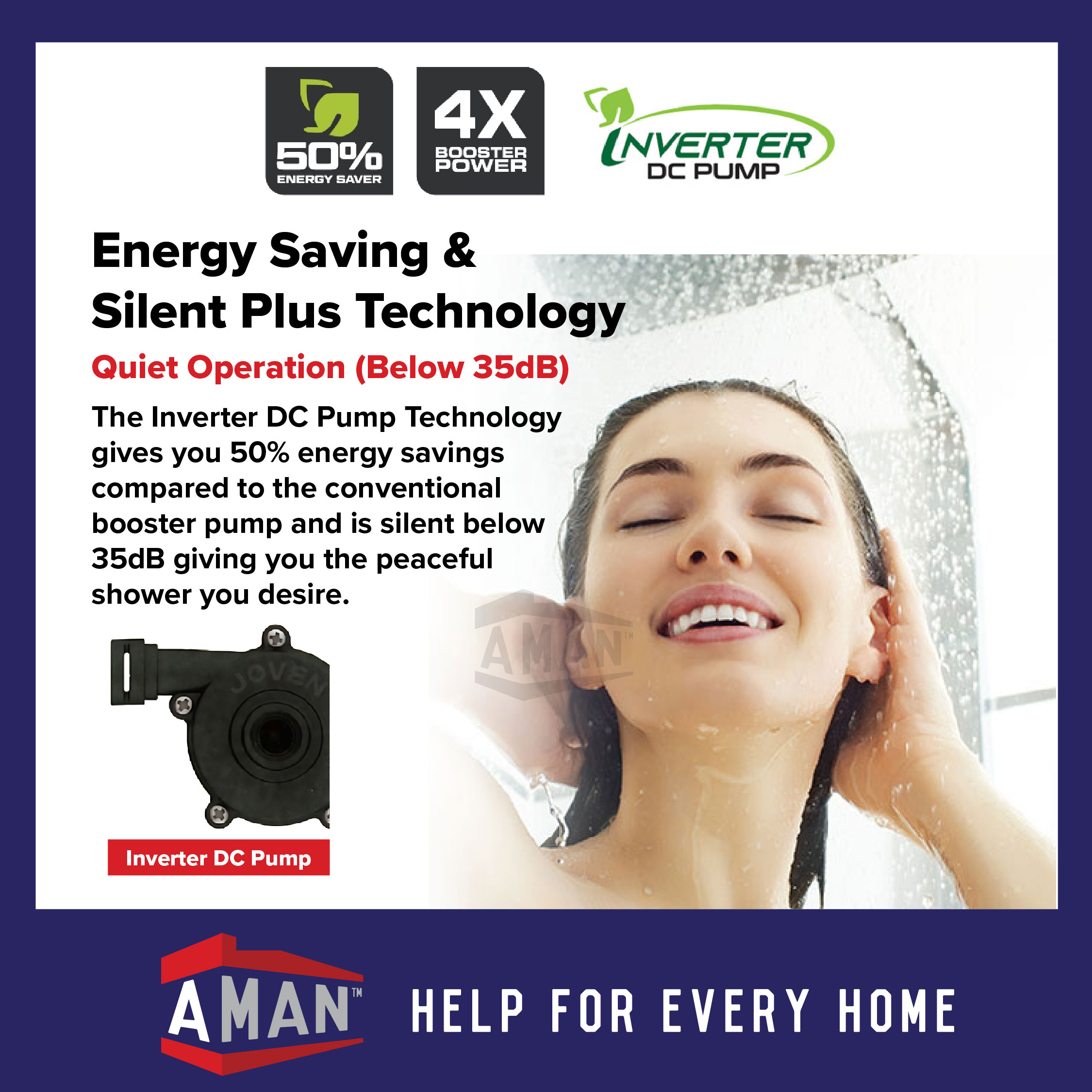 JOVEN Water Heater With Pump Rain Shower Bathroom Instant Hot Water ...