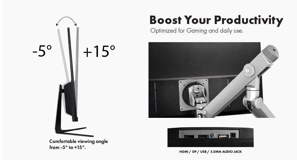 HUGON 24” 27" 32” CURVED 120Hz 180Hz 240Hz FHD 1080P QHD 2K UHD 4K HIGH ...