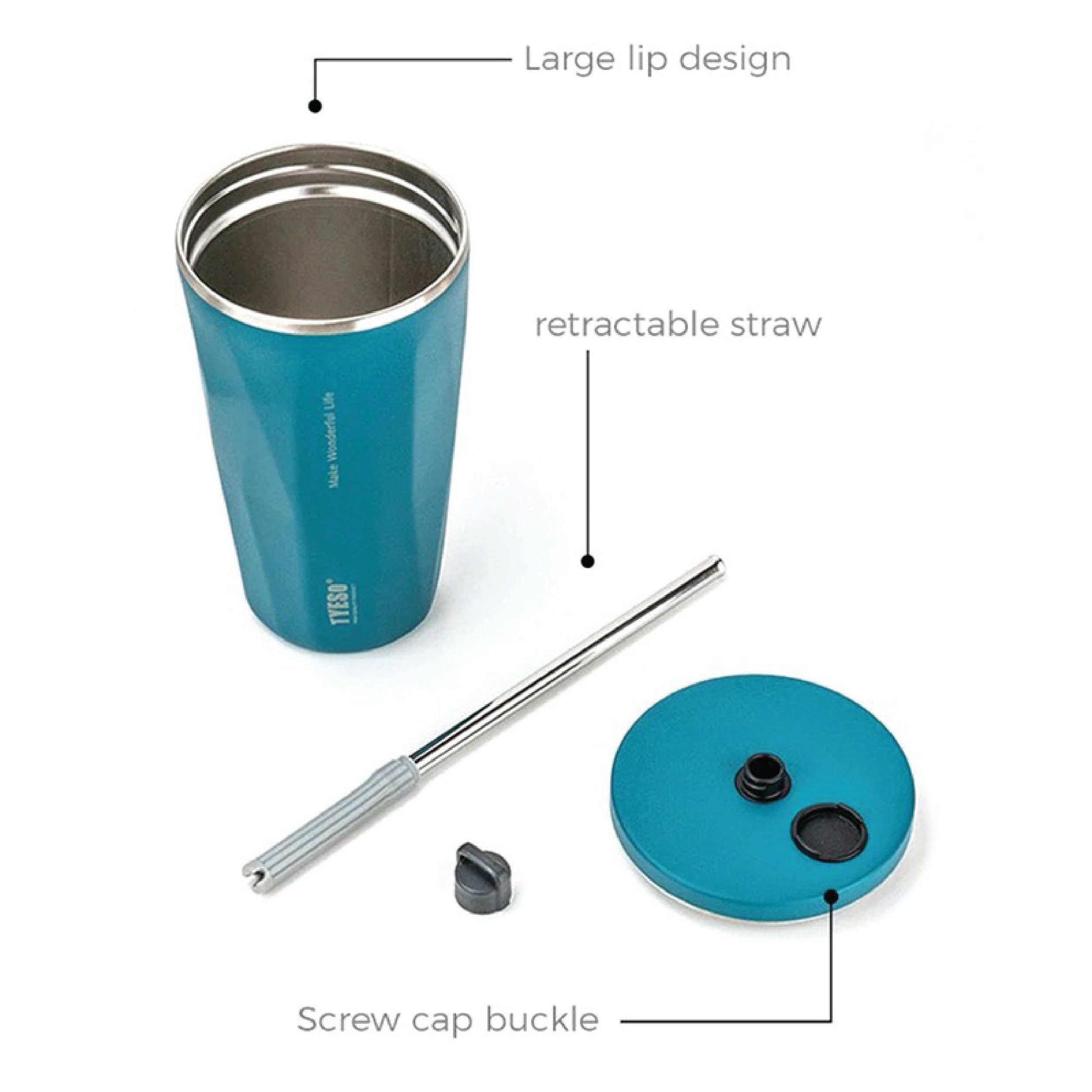 FIGARO Coffee Tumbler 600ML Thermos Tumbler Tahan Sejuk Thumbler Tahan ...