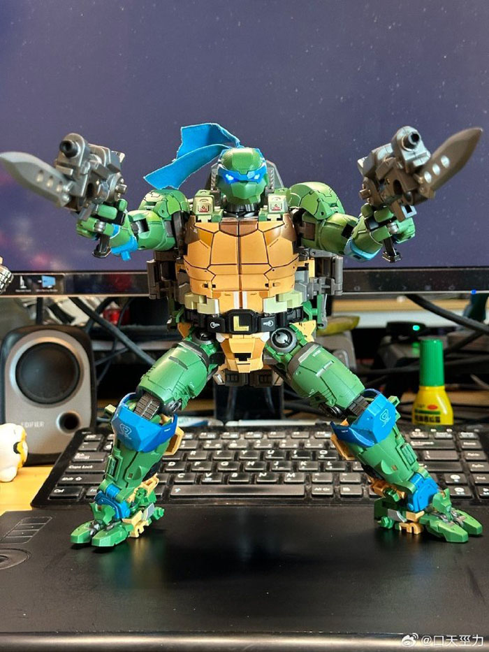 HeatBoys MECHATRAN TeenageMutant Ninja Turtles - HB0018 Leonardo Transformable Mecha TMNT-01T ...