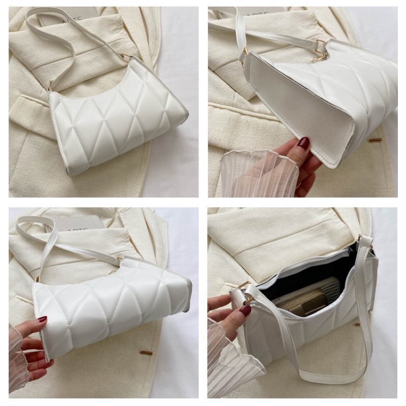 Solid Color Simple Shoulder Bag Armpit Bag Trendy Casual Commuting ...