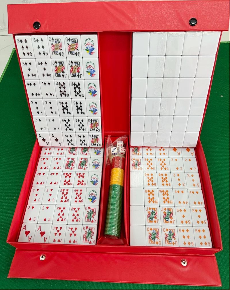 BIG RUMMY MAHJONG 37mm LAMI MAHJONG 比较厚 4人拉米 120张牌 MAHJONG 4 PLAYERS ...