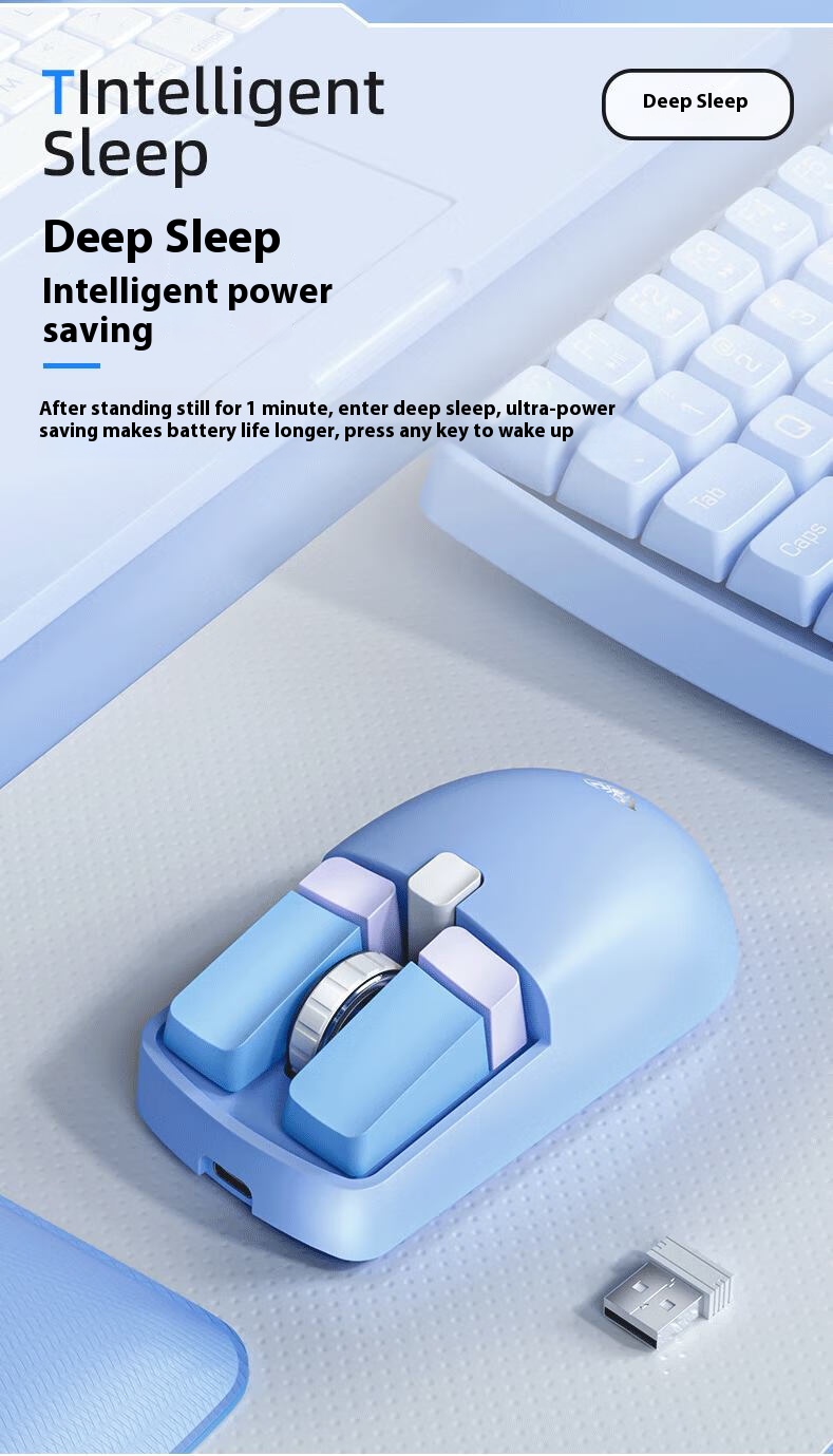 AULA SC320 Dual-mode 2.4G Bluetooth Mini Wireless Mouse Rechargeable ...