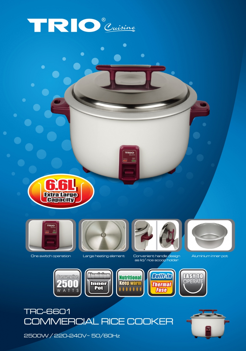 TRIO 6.6L COMMERCIAL RICE COOKER TRC-6601 | Shopee Malaysia